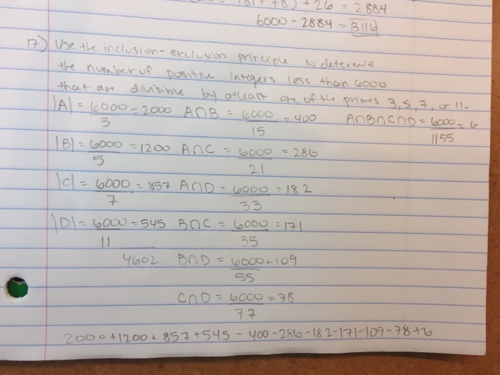 Solved Use the inclusion-exclusion principle to determine | Chegg.com