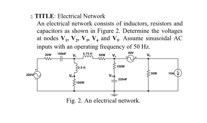 Solved Electrical Network An electrical network consists of | Chegg.com