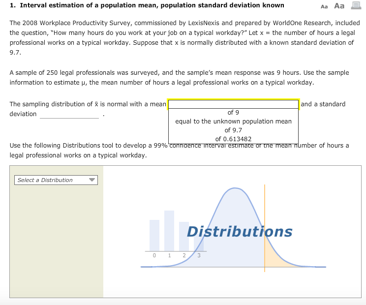 Solved 1. Interval estimation of a population mean, | Chegg.com