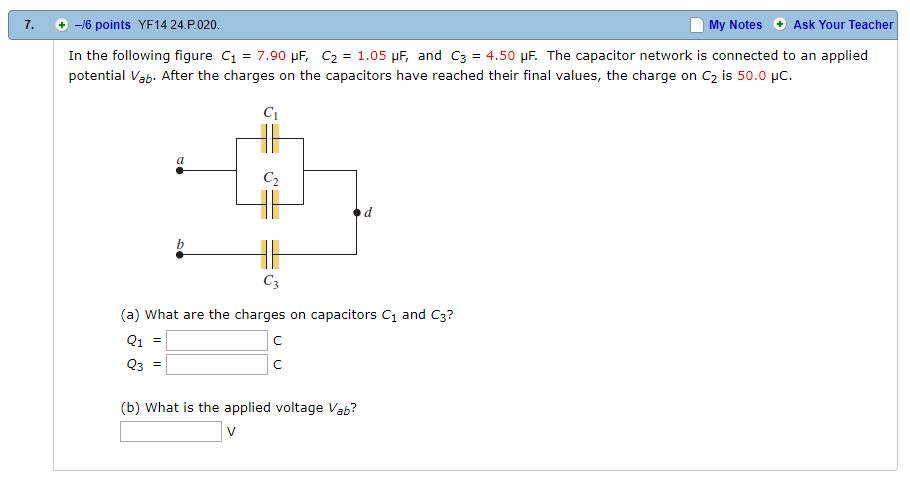 Solved In the following figure C_1 = 7.90 mu F, C_2 = 1.05 | Chegg.com