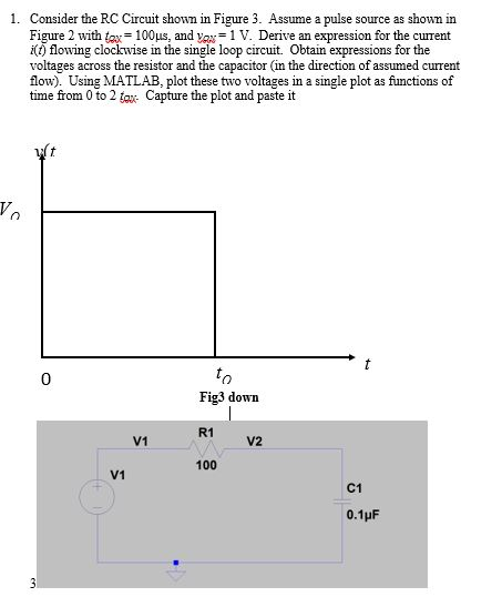 Solved Consider the RC Circuit shown in Figure 3. Assume a | Chegg.com