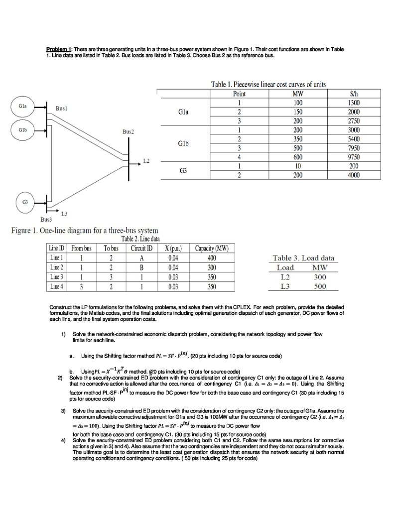 Problem 1: There aro throo generating units in a | Chegg.com
