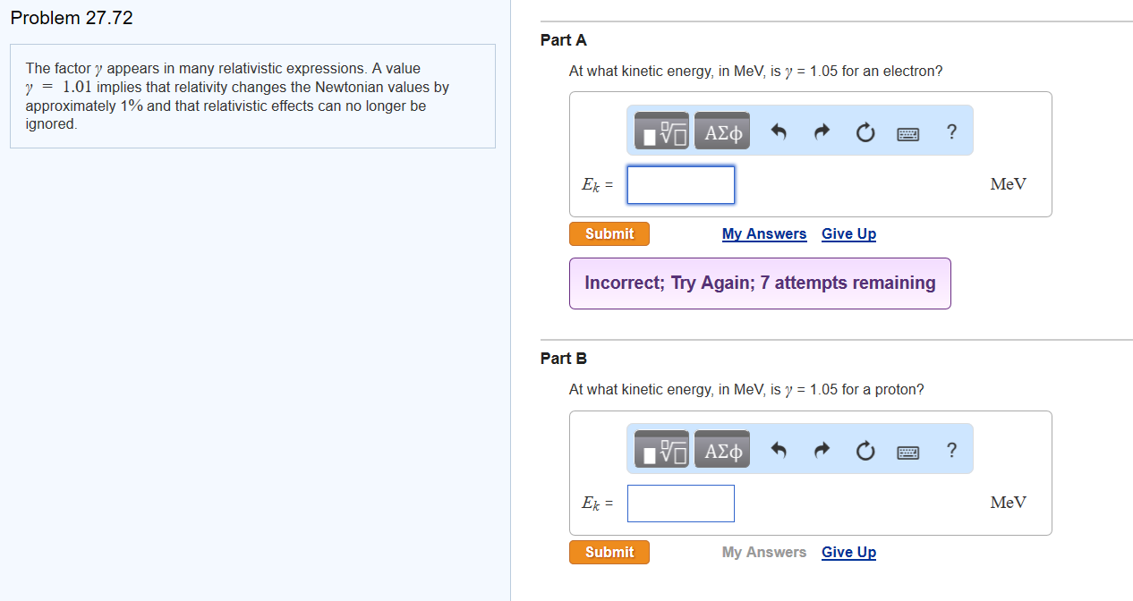 Solved The factor y appears in many relativistic | Chegg.com