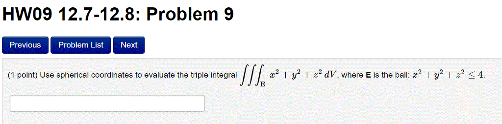 Solved Hw09 12 7 12 8 Problem 9 Previous Problem List Next