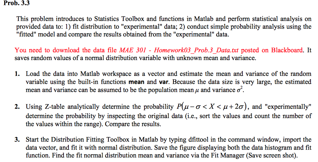 This problem introduces to Statistics Toolbox and | Chegg.com