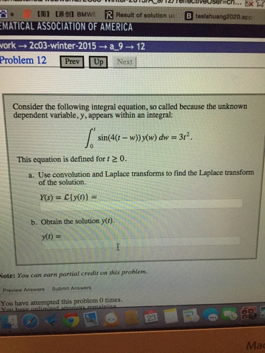 Solved Consider the following integral equation, so called | Chegg.com