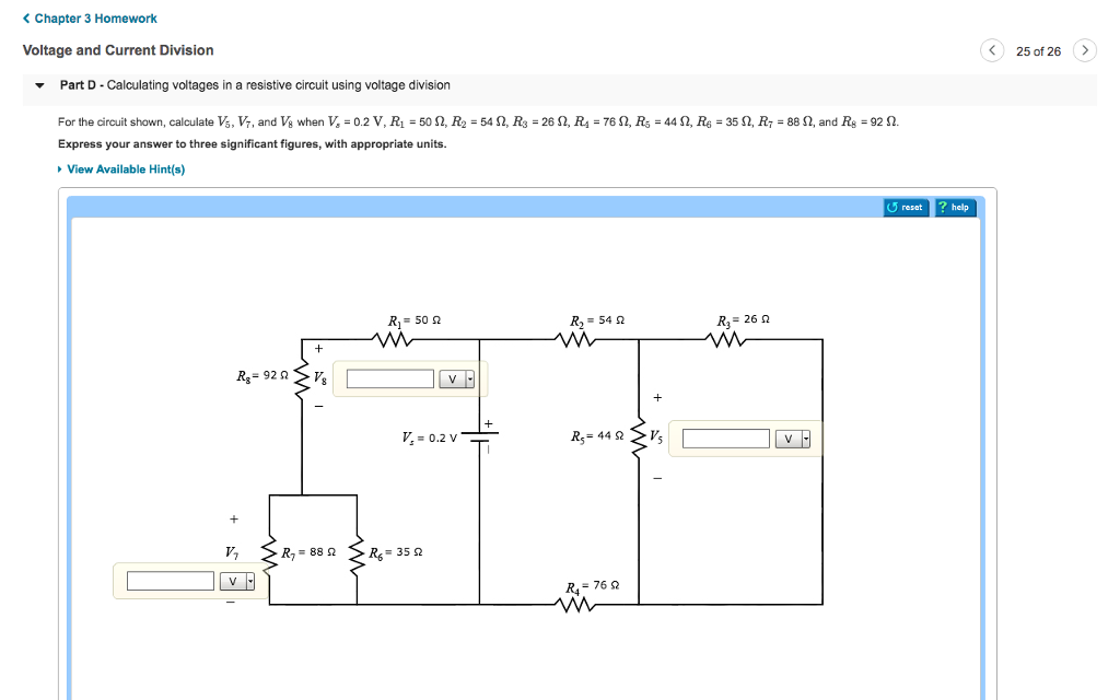 Solved a. For the circuit shown, calculate V1, V3, and V5 | Chegg.com