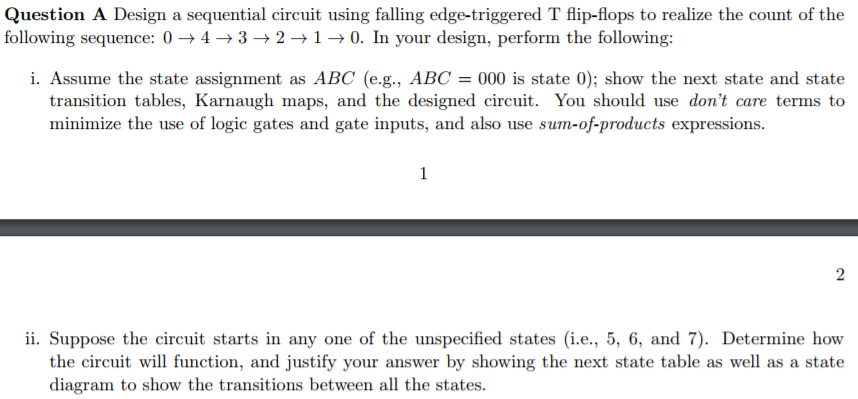 Solved Design a sequential circuit using falling | Chegg.com