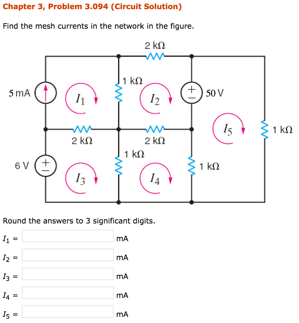 Solved Find The Mesh Currents In The Network In The Figure Chegg solved-find-the-mesh-currents-in-the-network-in-the-figure-chegg