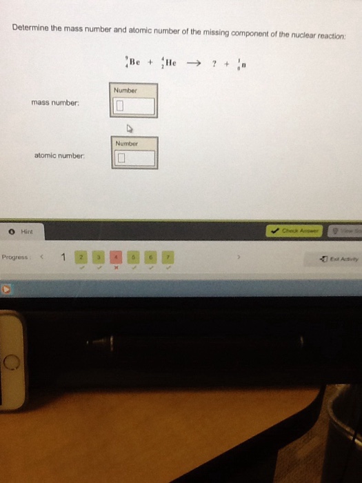 Solved Determine the mass number and atomic number of the | Chegg.com