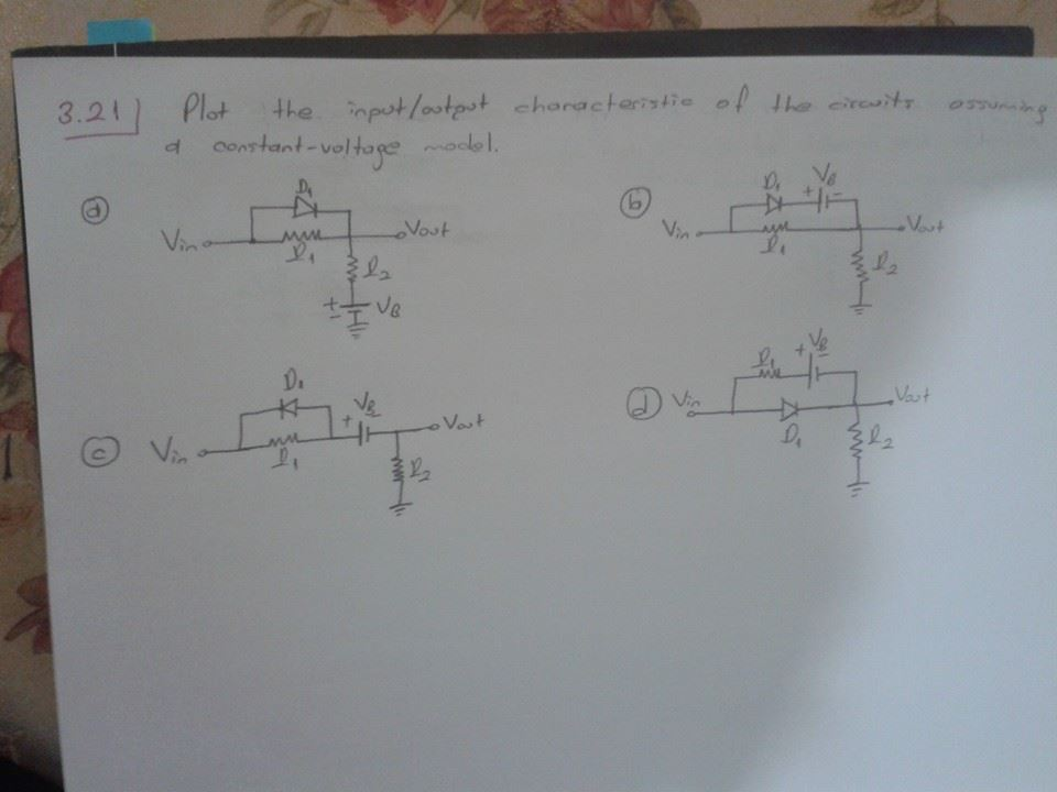 Solved Plot the input/output characteristic of the circuits | Chegg.com Solved Plot the input/output characteristic of the circuits | Chegg.com