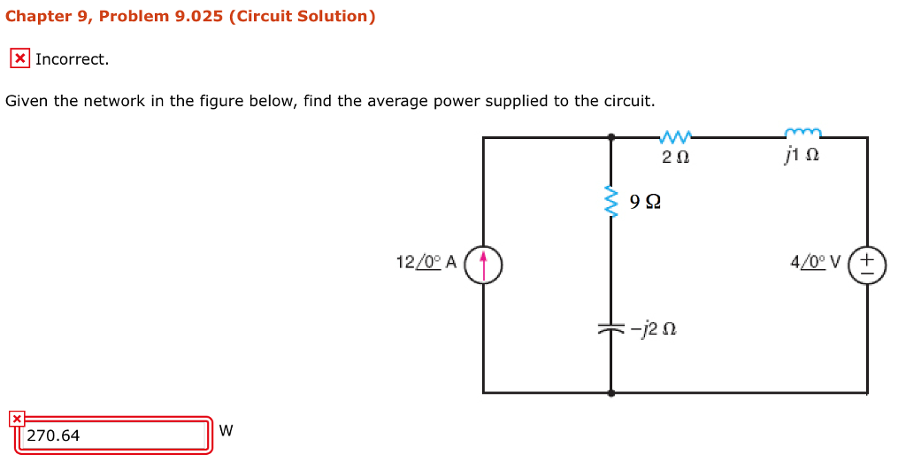 Solved Chapter 9 Problem 9025 Circuit Solution 7262