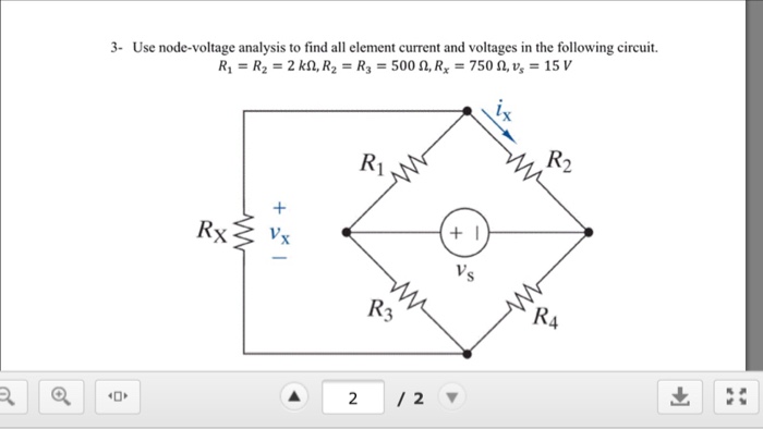 Solved Use node-voltage analysis to the find all element | Chegg.com