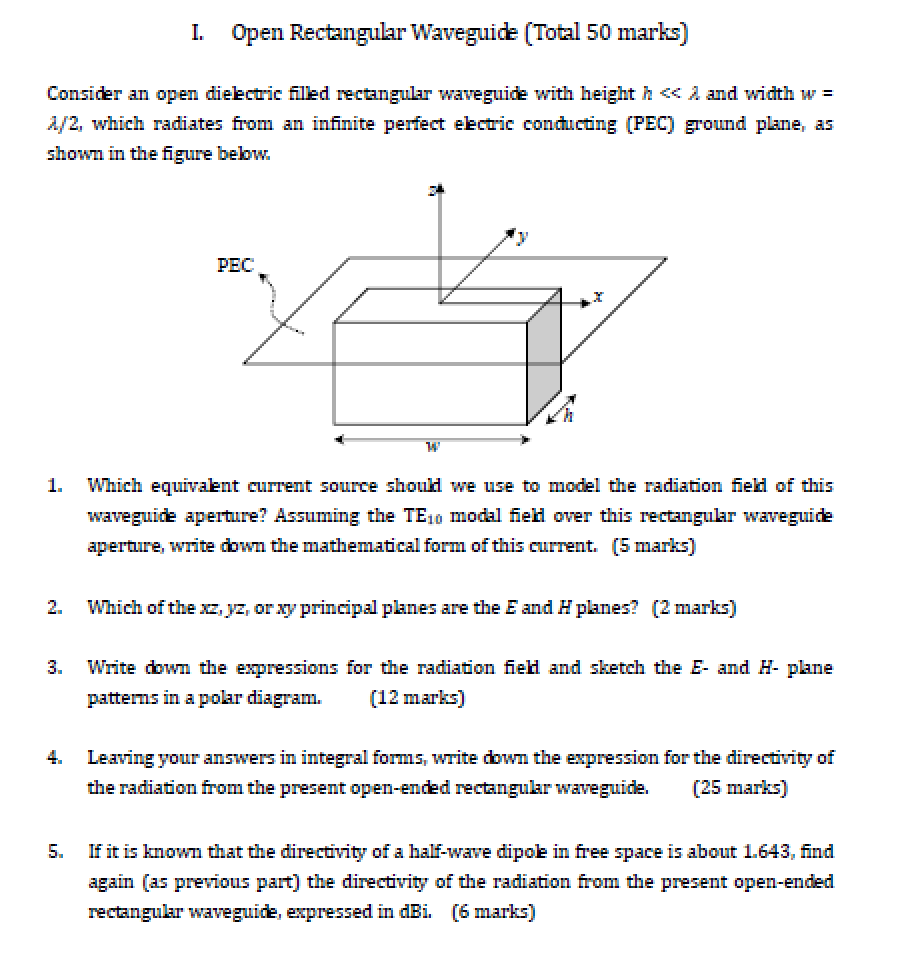 Solved Consider an open dielectric filled rectangular | Chegg.com