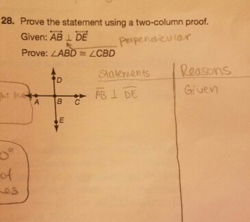 Solved Prove the statement using a two-column proof. Given: | Chegg.com