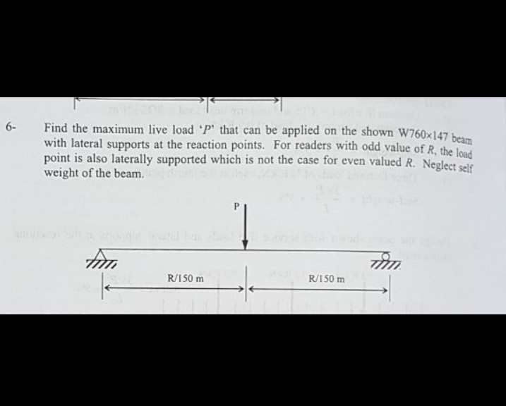Solved Find the maximum live load ‘P" that can be applied on | Chegg.com