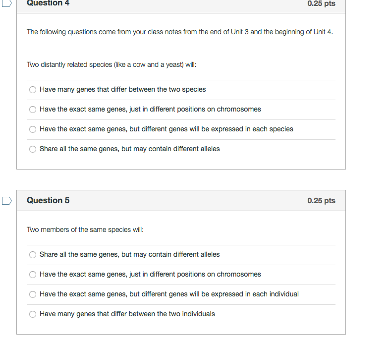 Solved Two distantly related species (like a cow and a | Chegg.com