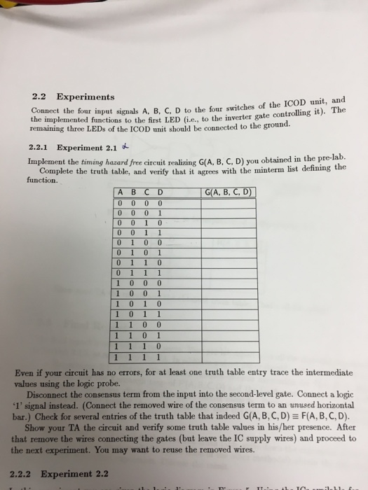 Connect the four input signal, A, B, C, D to the four | Chegg.com