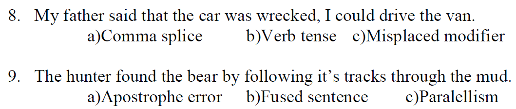 Solved IDENTIFY the type of error in each of the following | Chegg.com