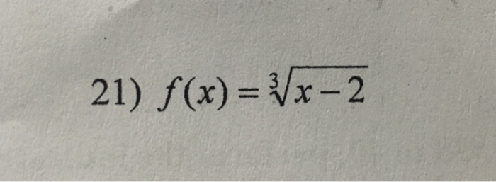 Solved 21) f(x)- Vx -2 | Chegg.com