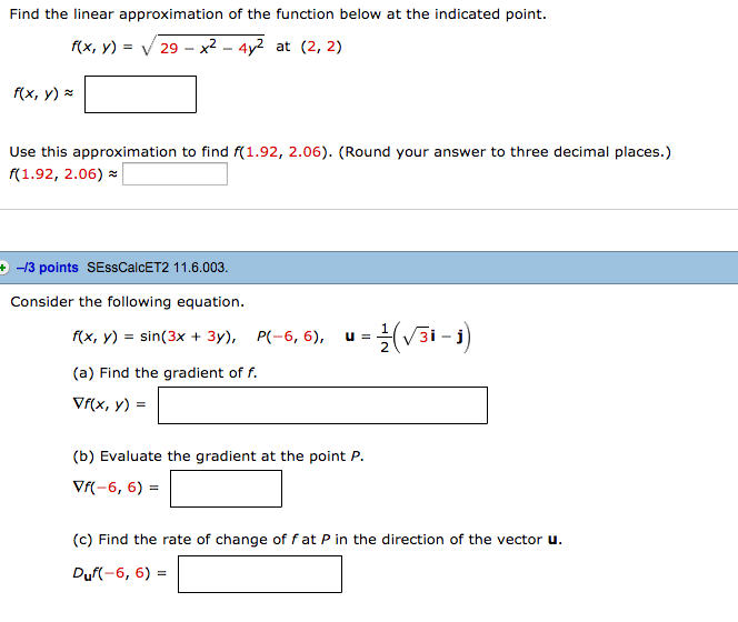 Solved Find the linear approximation of the function below | Chegg.com