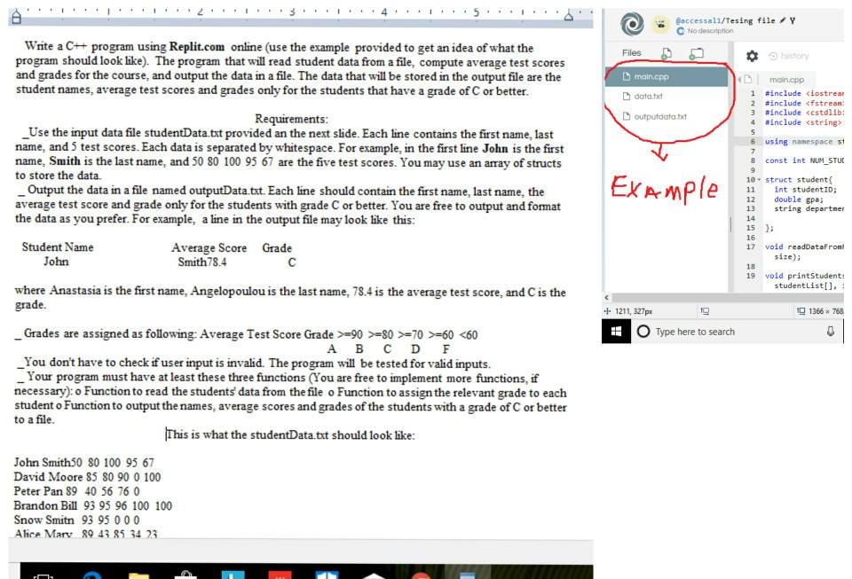 Solved Baccessal1/Tesing file C No description Write aC+ | Chegg.com