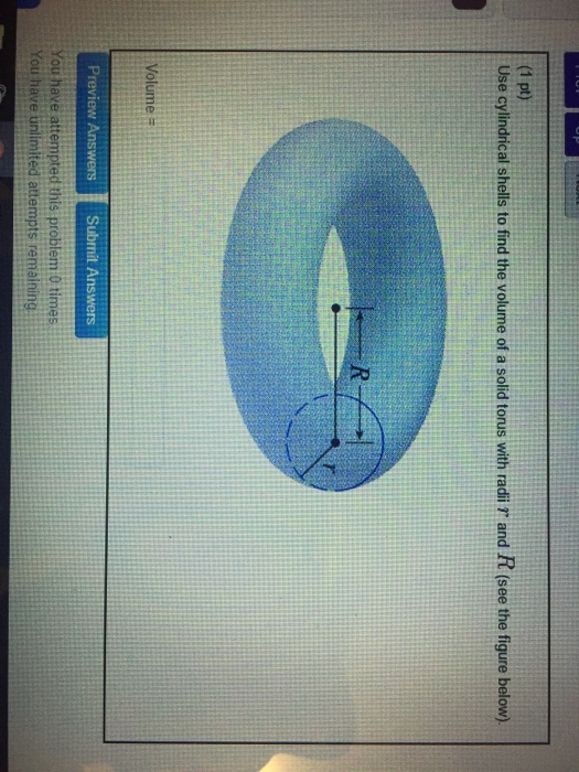 Solved Use cylindrical shells to find the volume of a solid | Chegg.com