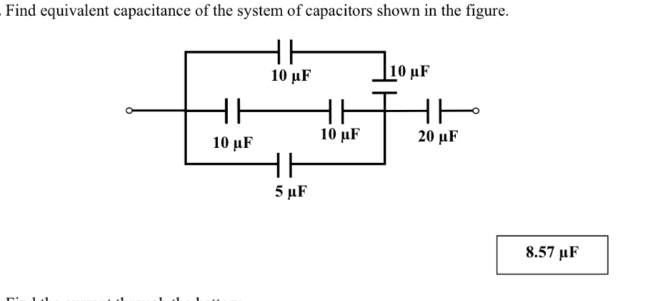Solved Find equivalent capacitance of the system of | Chegg.com