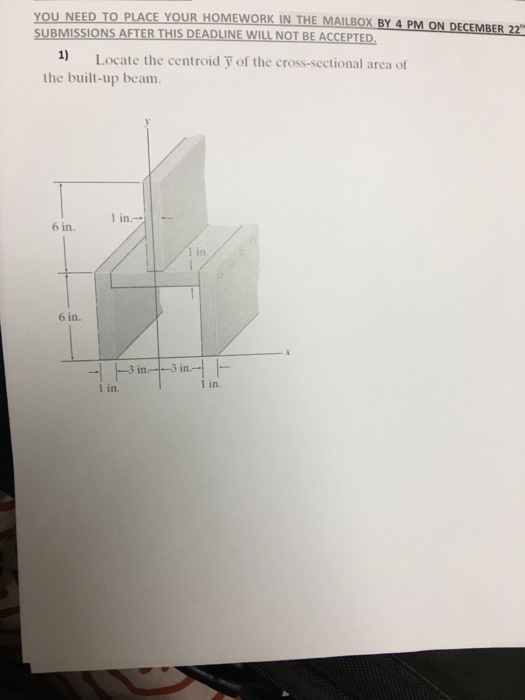 Solved Locate the centroid y of the cross-sectional area of | Chegg.com