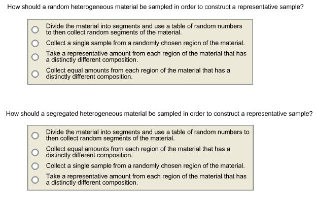 Solved How should a random heterogeneous material be sampled | Chegg.com
