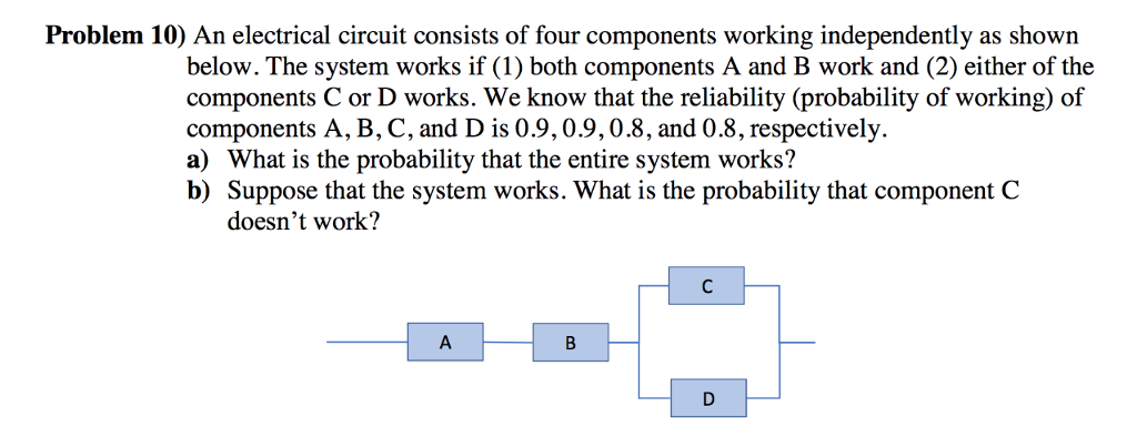 Solved Problem 10) An electrical circuit consists of four | Chegg.com