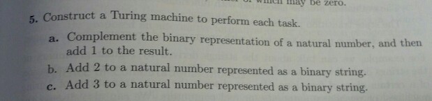 Solved Construct a Turing machine to perform each task. a. | Chegg.com