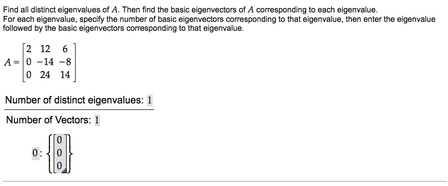 Solved Find all distinct eigenvalues of A. Then find the | Chegg.com