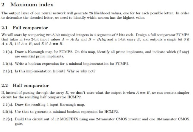 Solved 2 Maximum index The output layer of our neural | Chegg.com