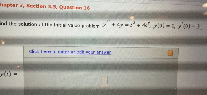 Solved Find the solution of the initial value problem | Chegg.com