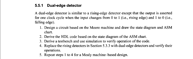 Solved 5.5.1 Dual-edge detector A dual-edge detector is | Chegg.com