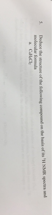 Solved Deduce the structure of the following compound on the | Chegg.com