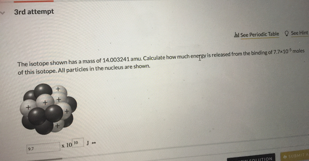 Solved 3rd attempt itdt See Periodic Table See Hint The | Chegg.com