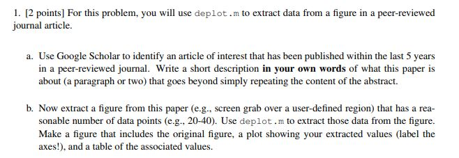 1. 12 points] For this problem, you will use deplot.m | Chegg.com