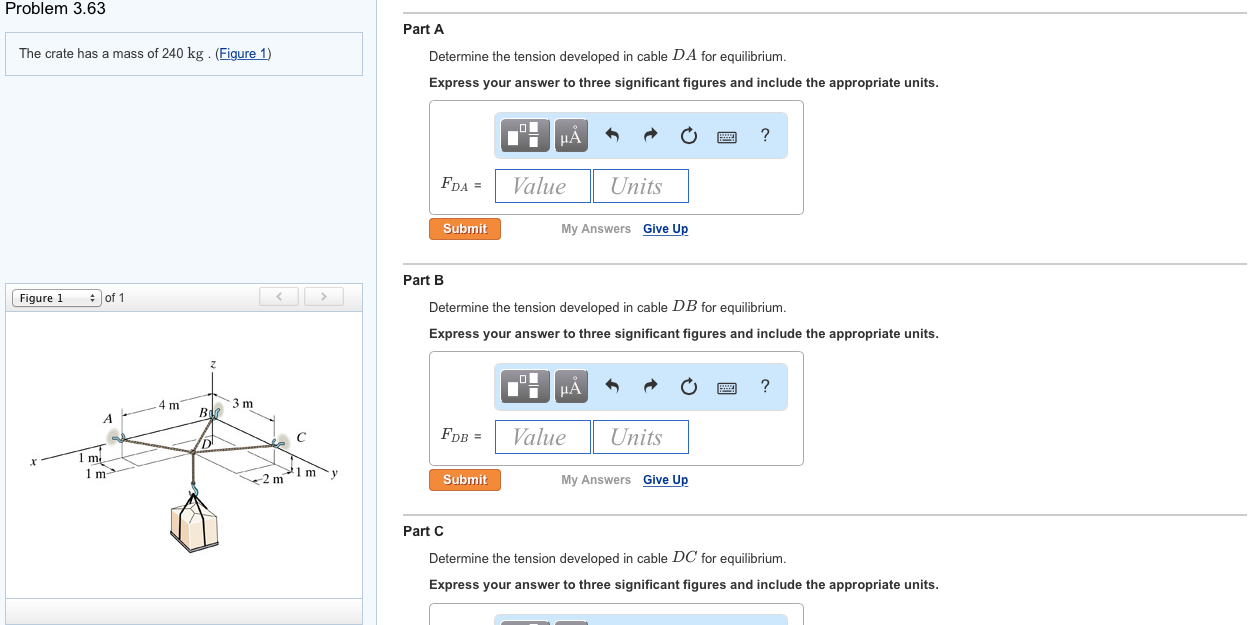 Solved Determine the tension developed in cable DA for | Chegg.com Solved Determine the tension developed in cable DA for | Chegg.com