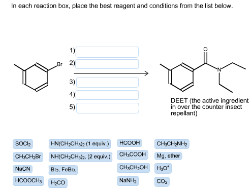 Solved in each reaction box, place the best reagent and | Chegg.com