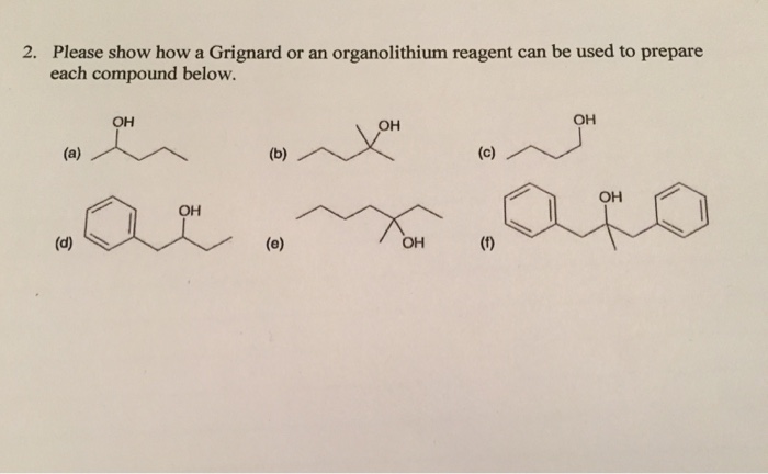 Solved Show how a Grignard or an organolithium reagent can | Chegg.com