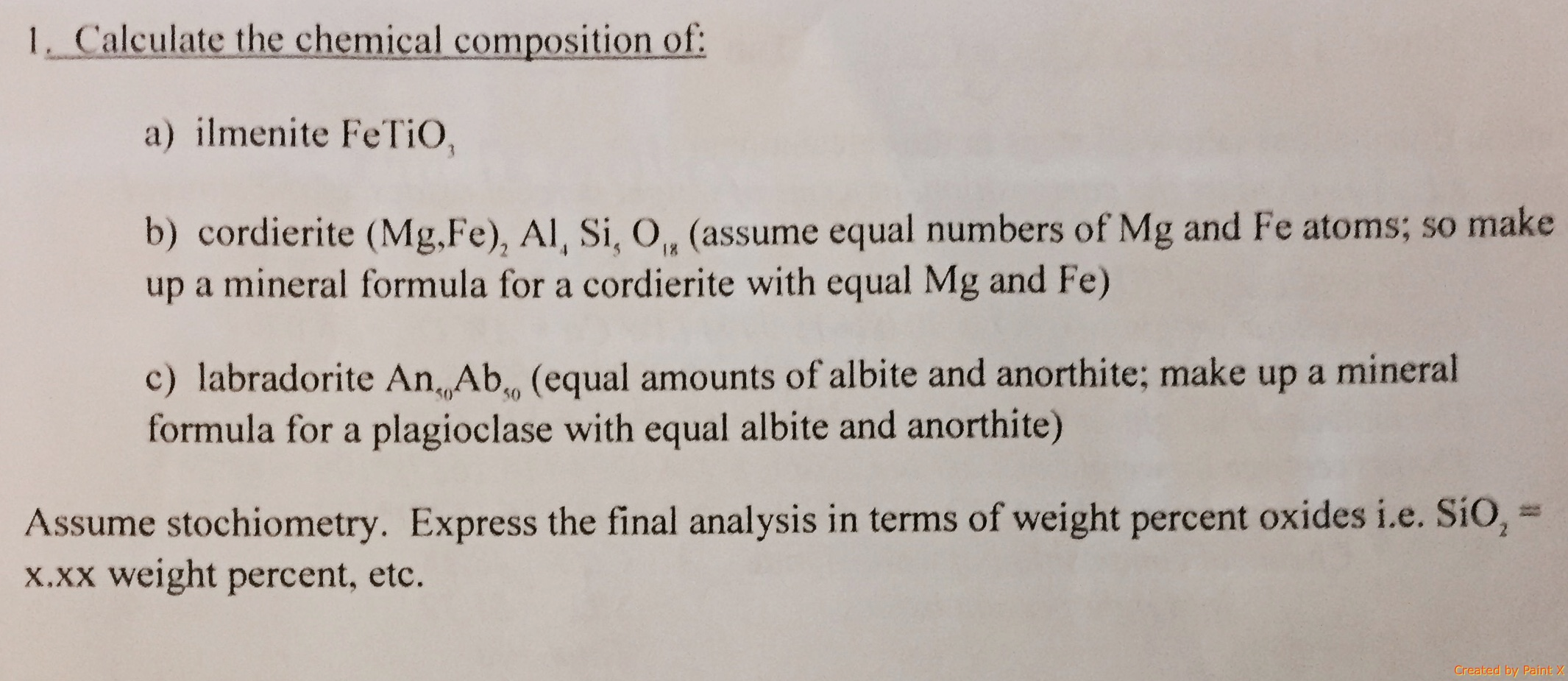 Solved Calculate the chemical composition of: ilmenite | Chegg.com