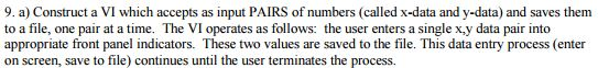 Solved Construct a VI which accepts as input PAIRS of | Chegg.com