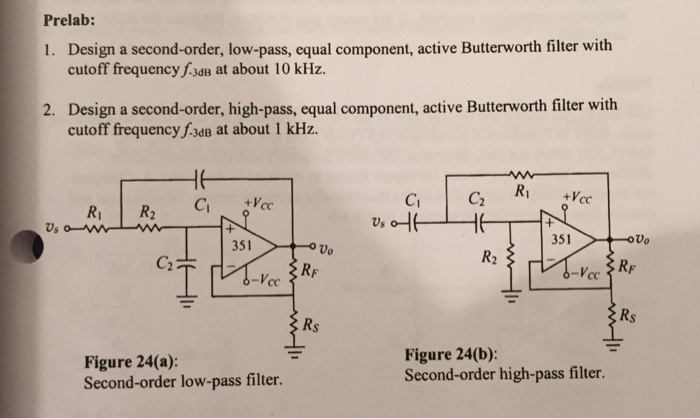 Solved Design a second-order, low-pass, equal component, | Chegg.com
