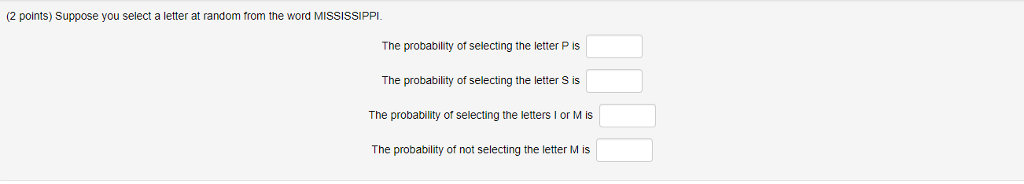 Solved (2 points) Suppose you select a letter at random from | Chegg.com