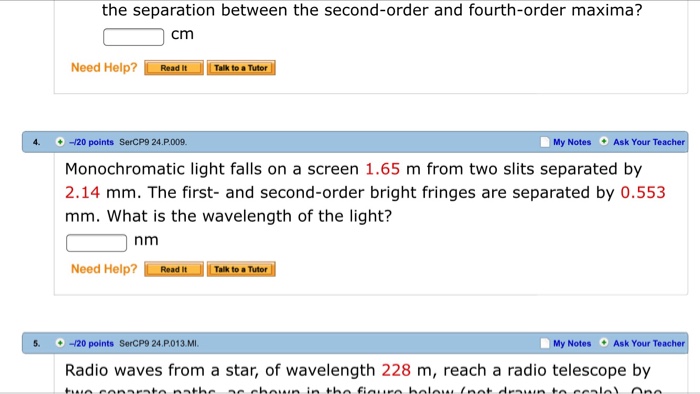 Solved The separation between the second-order and | Chegg.com