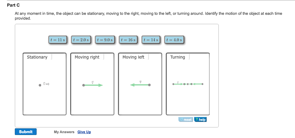 At any moment in time, the object can be stationary, | Chegg.com