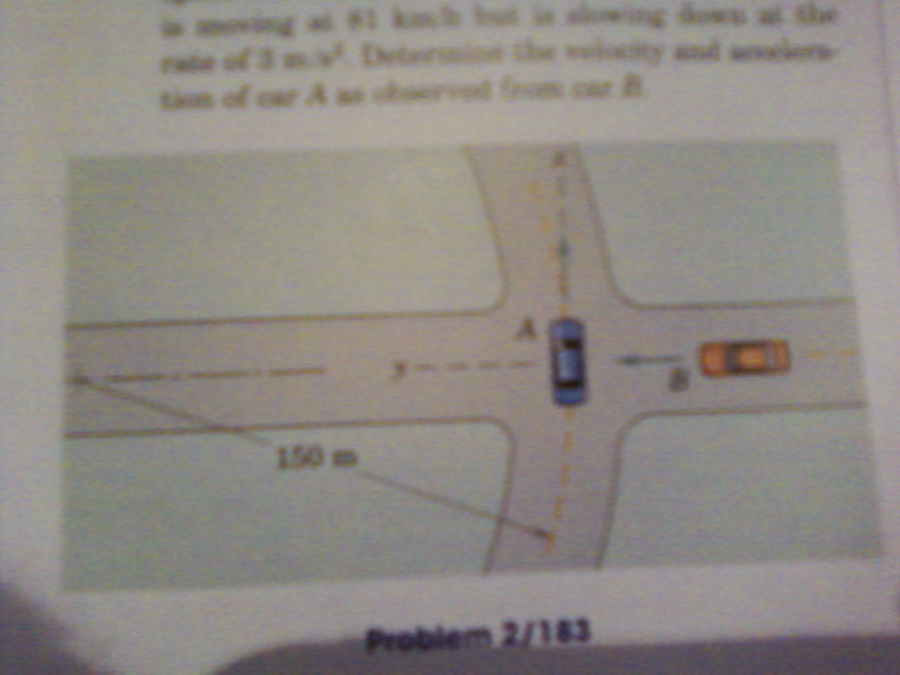 Solved Car A rounds a curve of 150m radius at a constant | Chegg.com