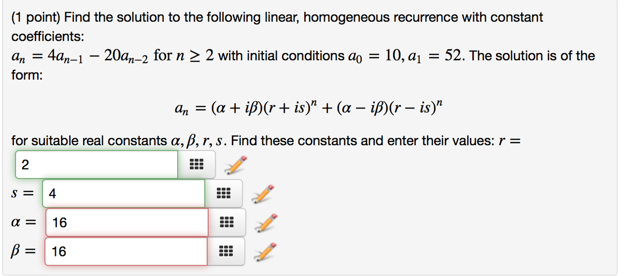 Solved Find The Solution To The Following Linear